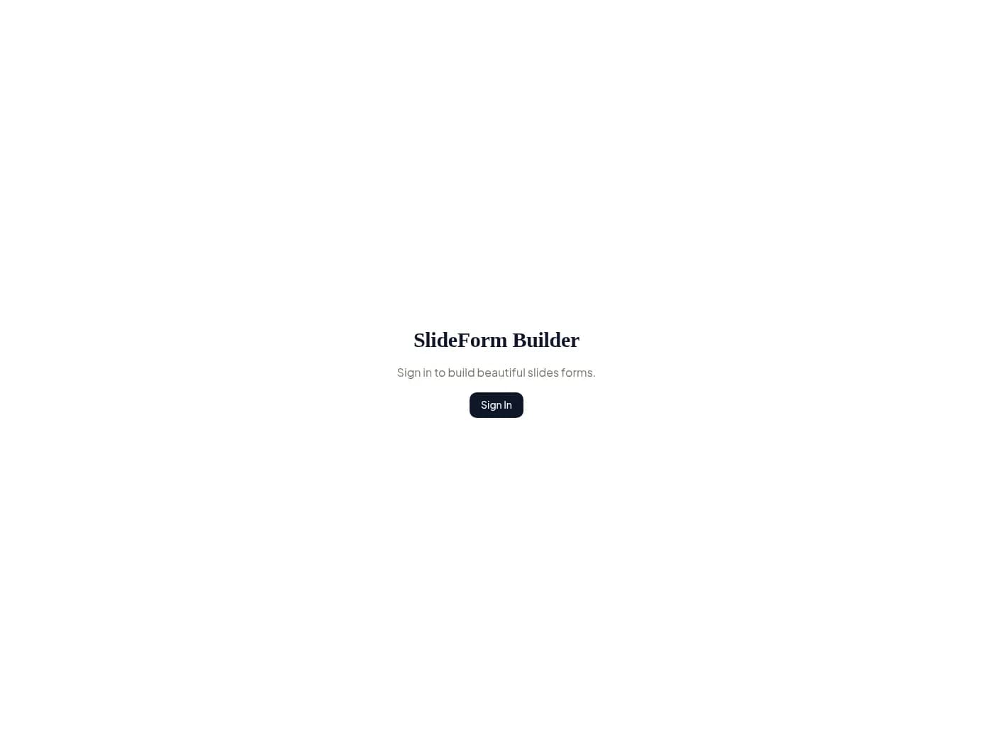 SlideForm Builder