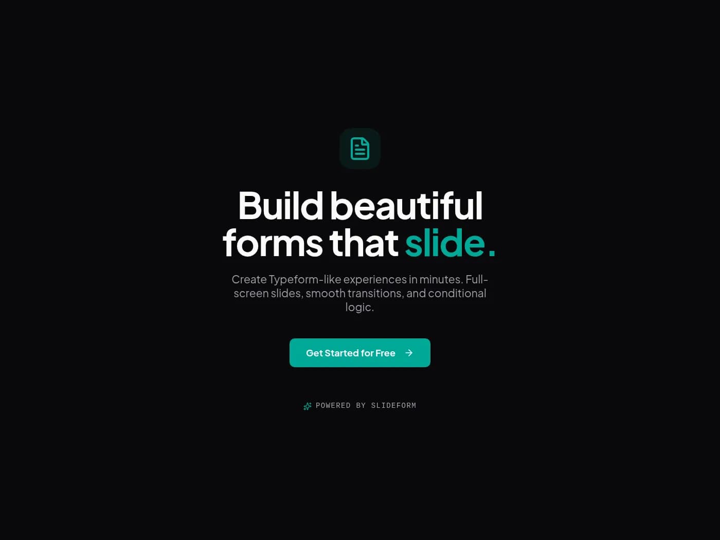 SlideForm Builder