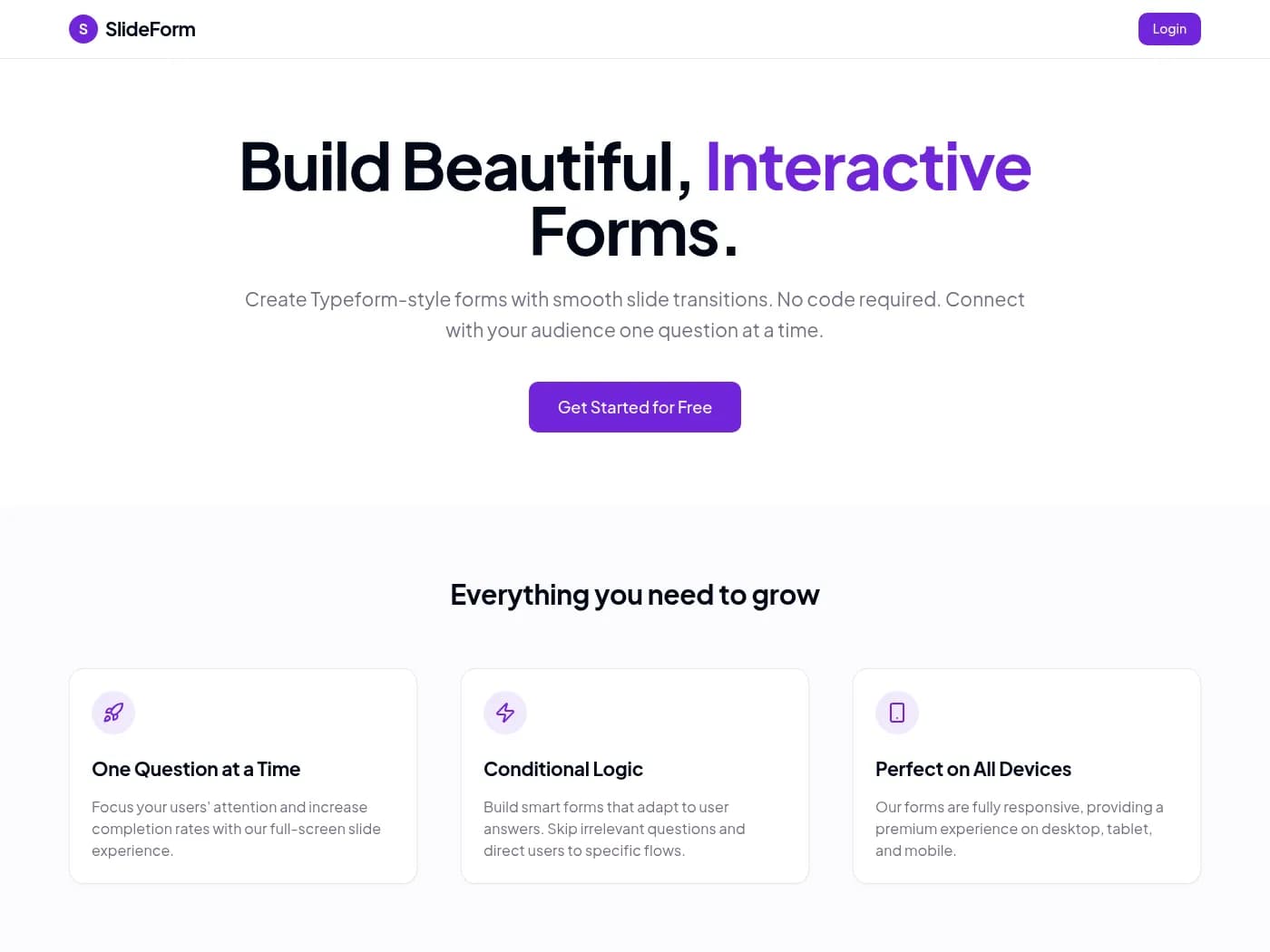 SlideForm Builder