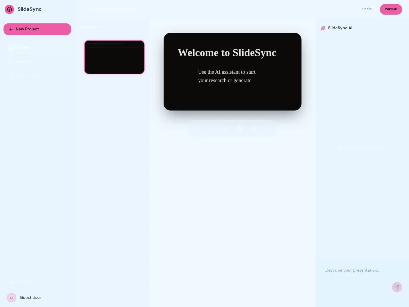SlideSync Research Studio