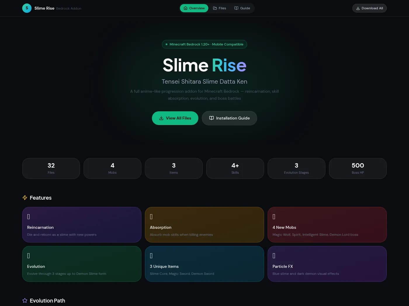 Slime Rise Bedrock Addon