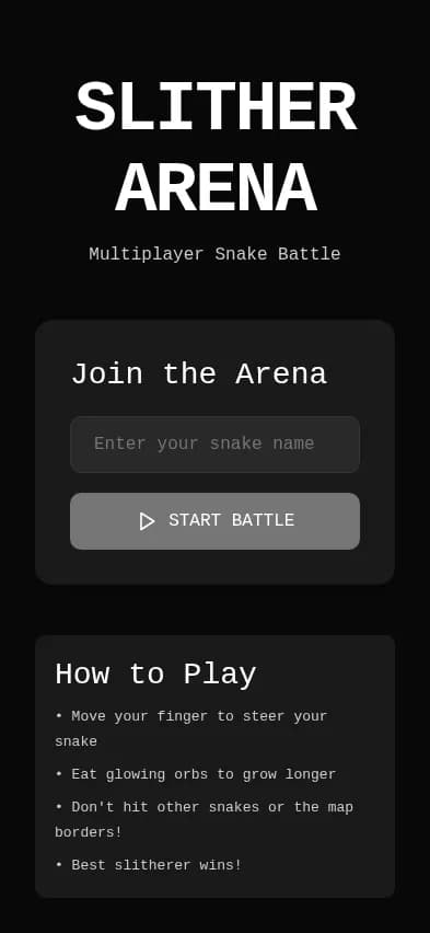Slither Arena Multiplayer