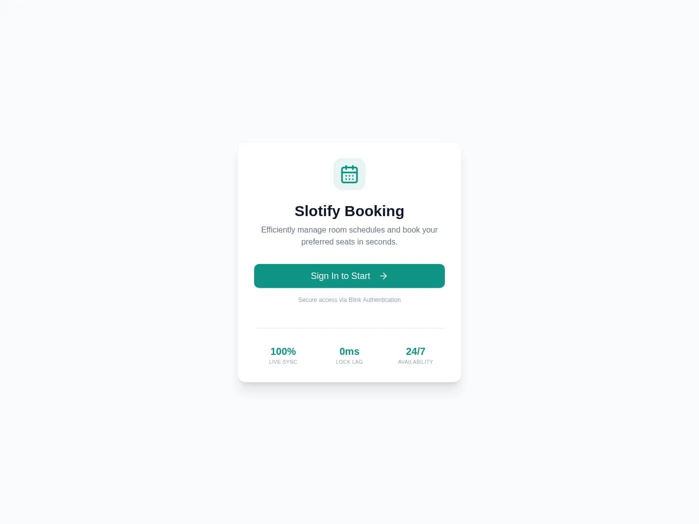 Slotify Room Booking