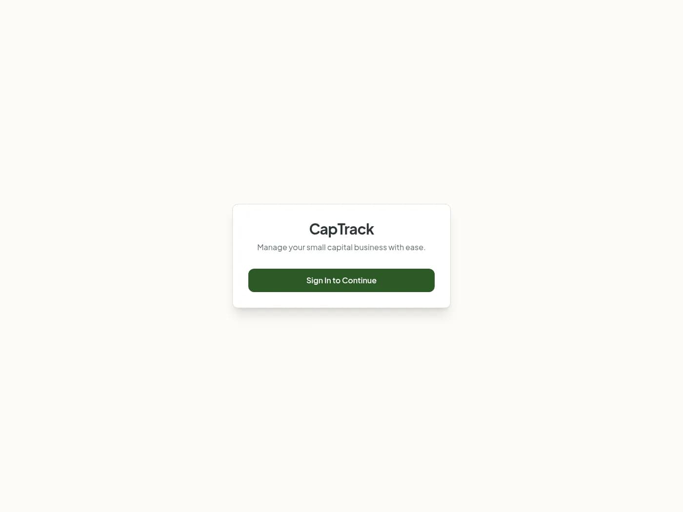 Small Capital Business App