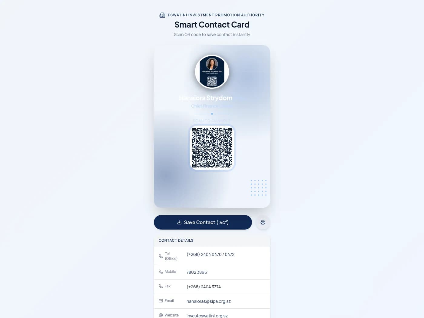 Smart Contact Card