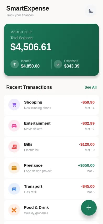 SmartExpense Web Tracker
