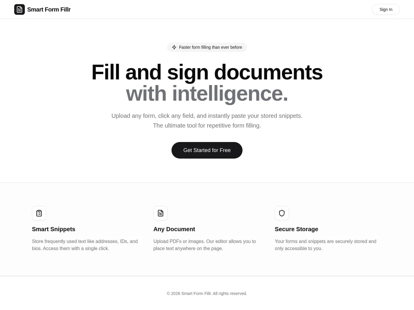 Smart Form Fillr