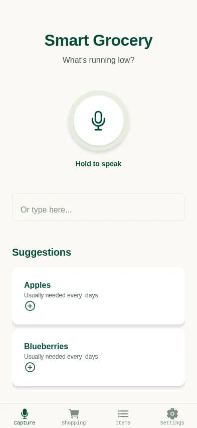 Smart Grocery Voice