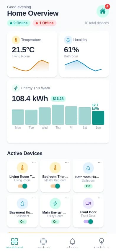 Smart Home Insights App
