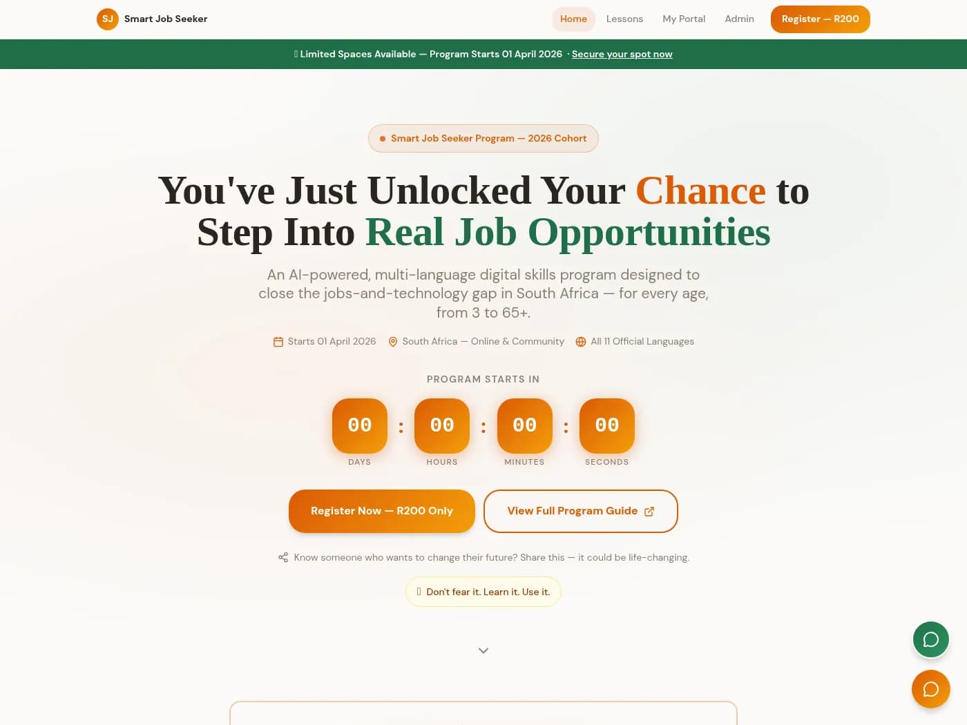 Smart Job Seeker Landing
