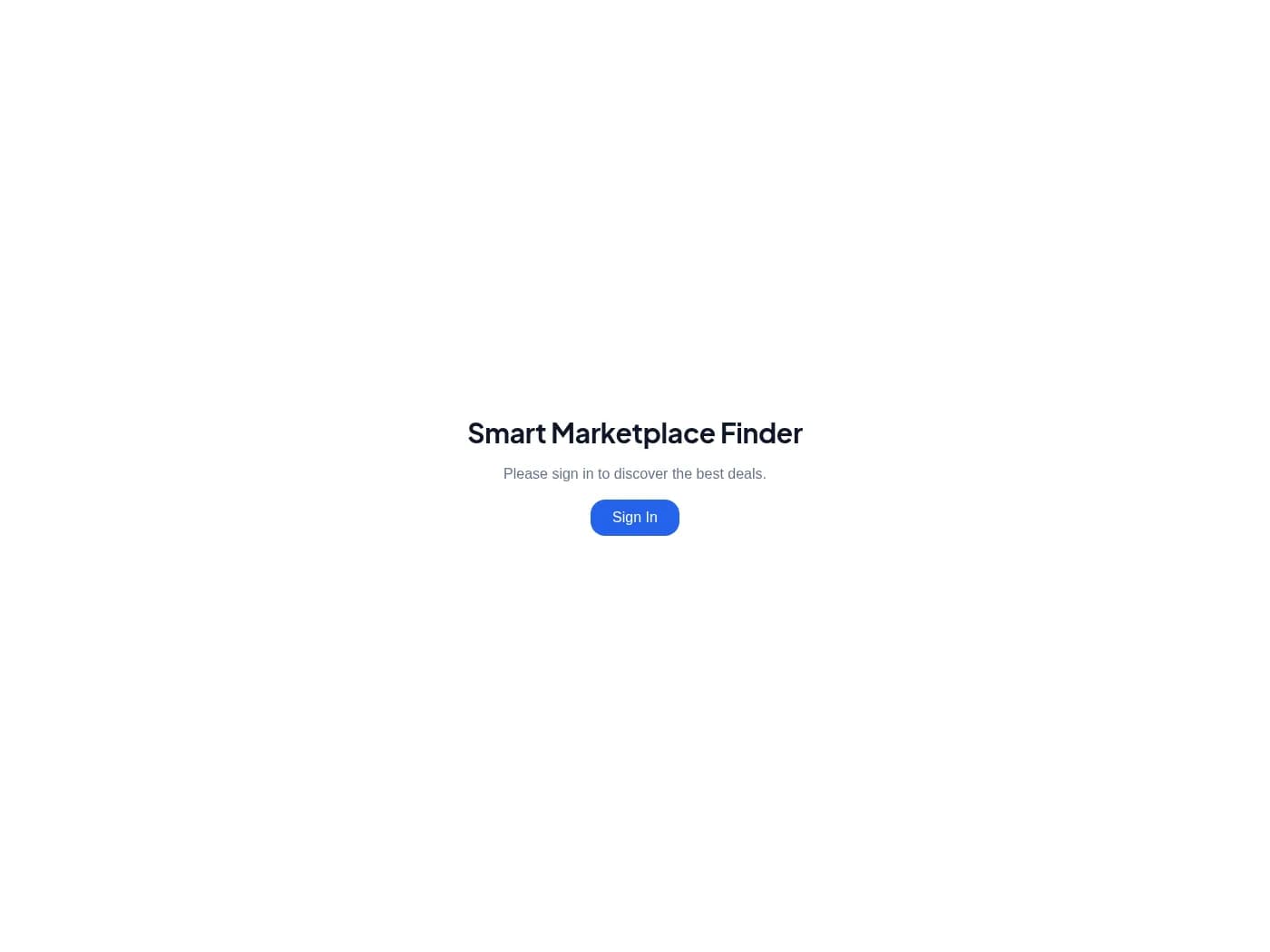 Smart Marketplace Finder