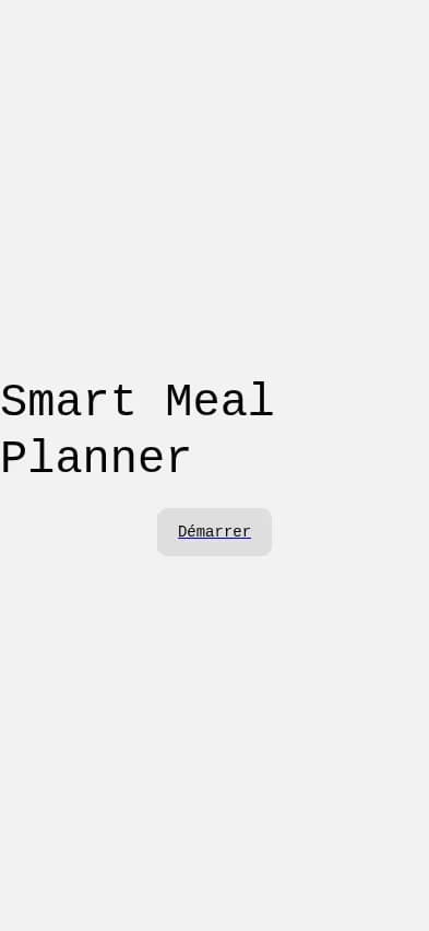 Smart Meal Planner