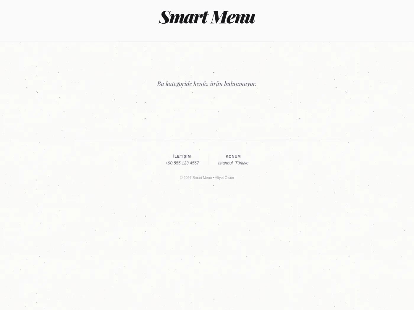 Smart Menu Web