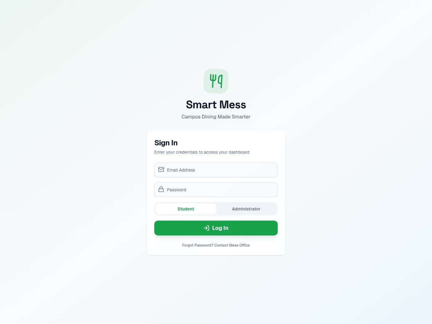 Smart Mess Dashboard