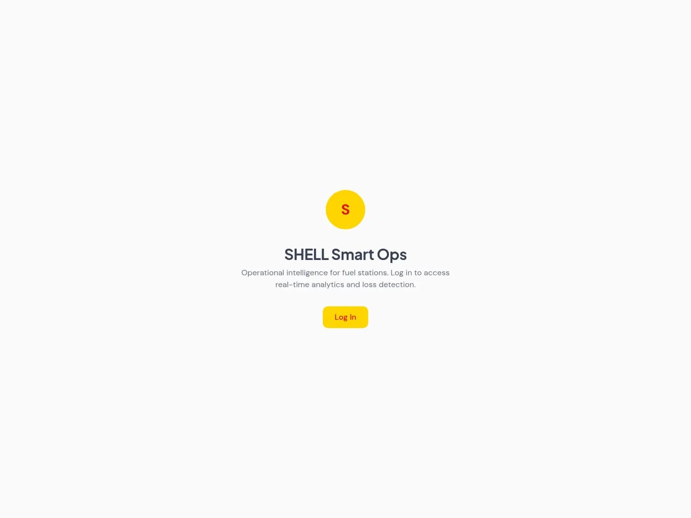 SHELL Smart Ops Dashboard