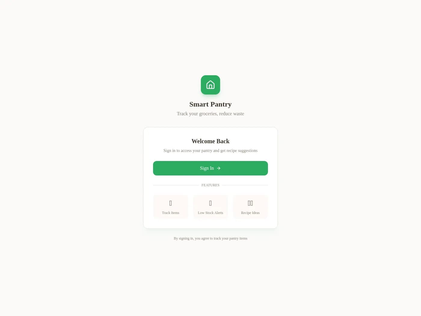 Smart Pantry Tracker