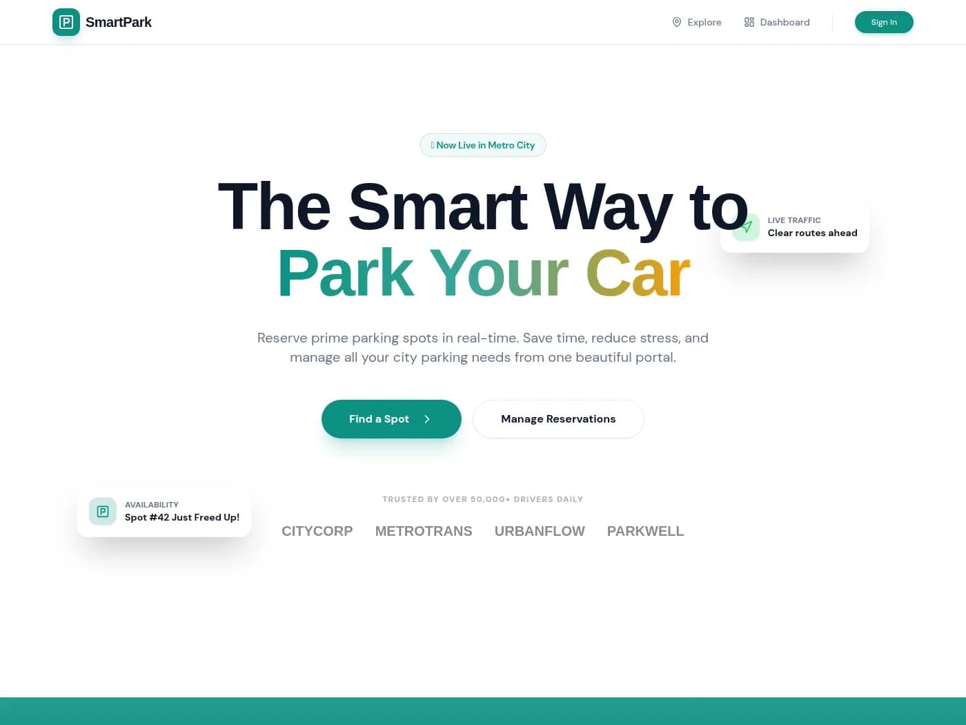 SmartPark Web Portal