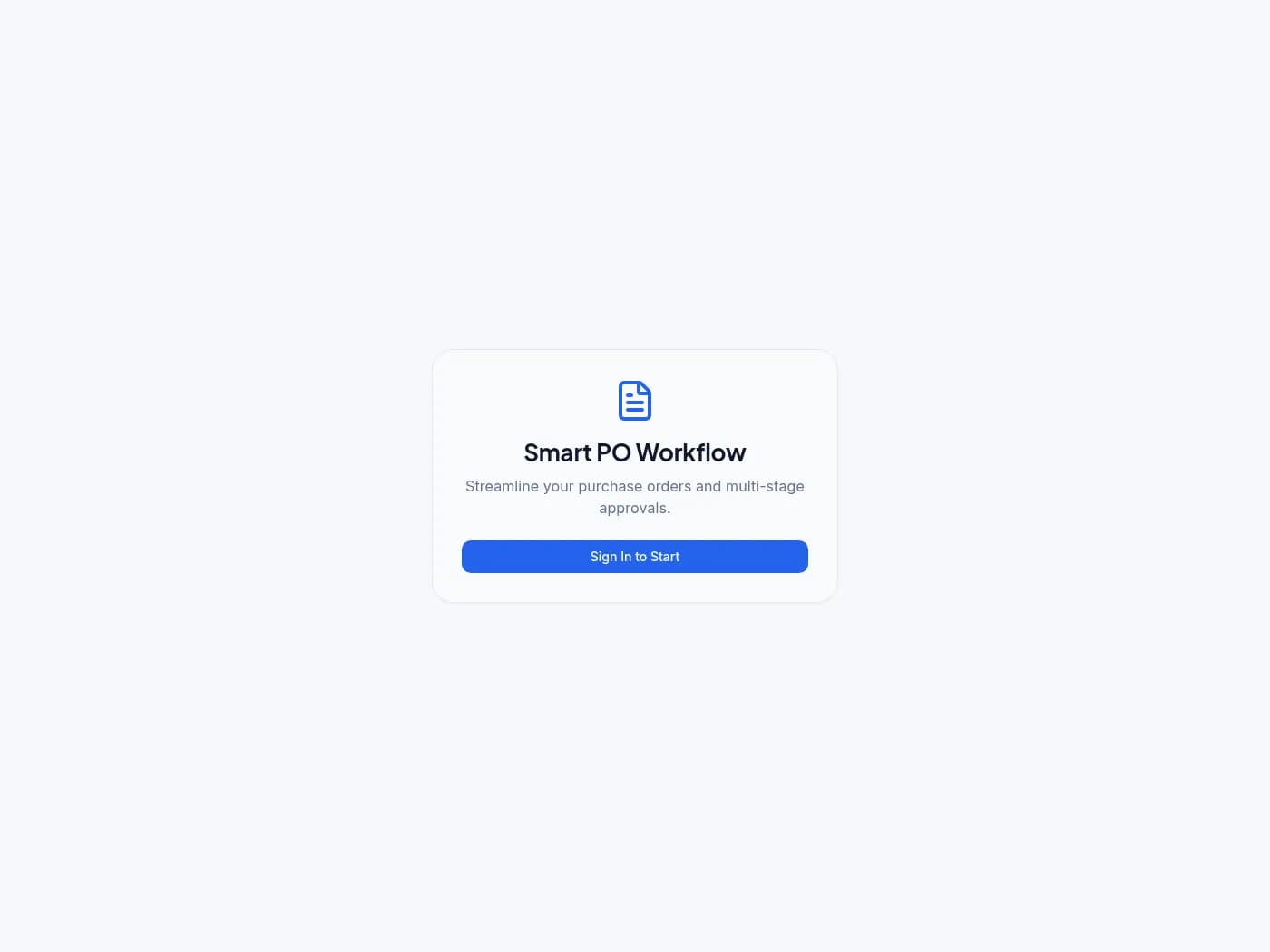 Smart PO Workflow