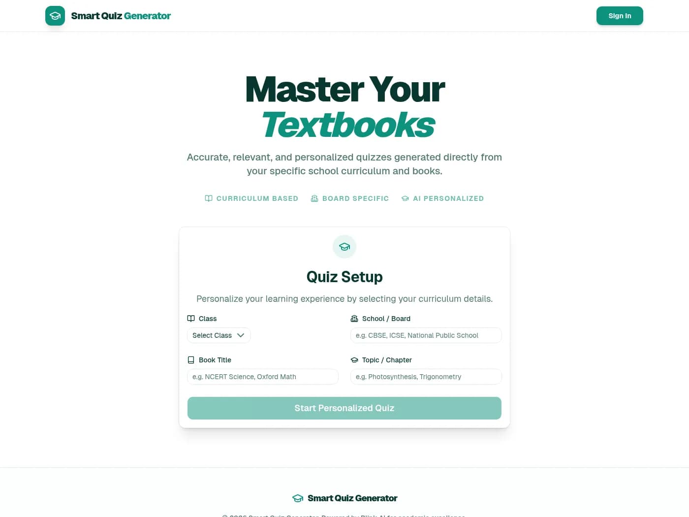 Smart Quiz Generator