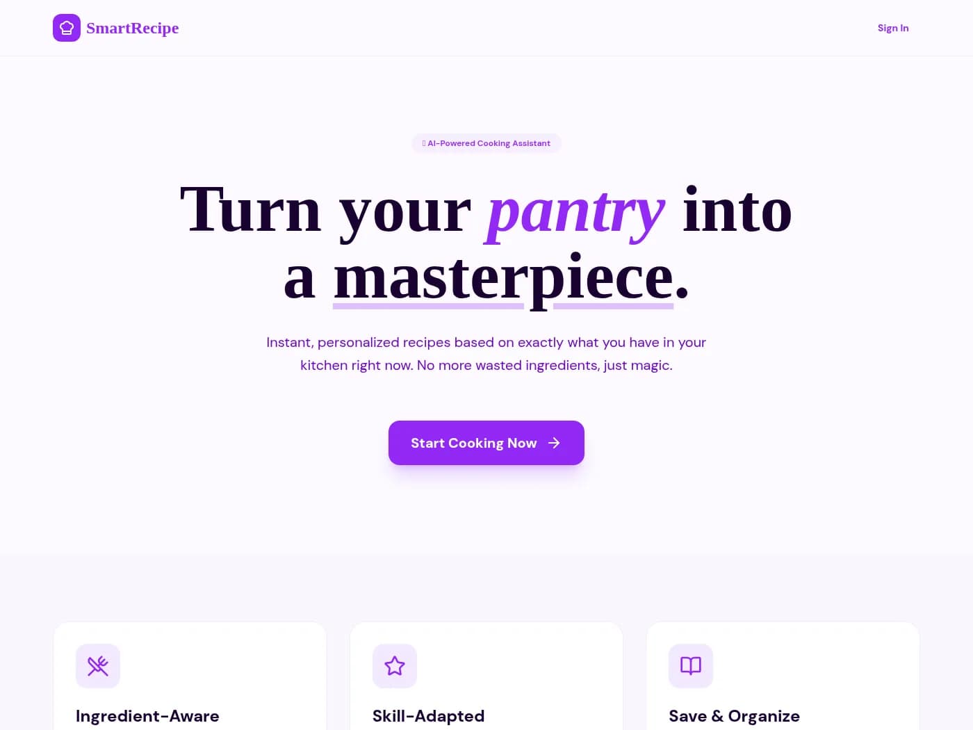 Smart Recipe Creator