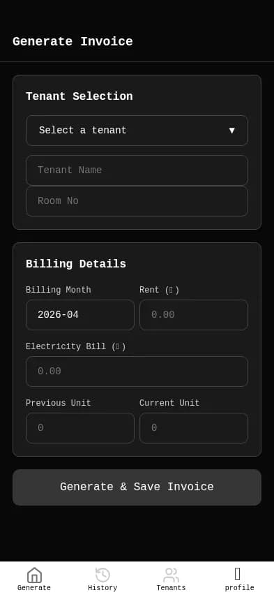 Smart Rent Invoice