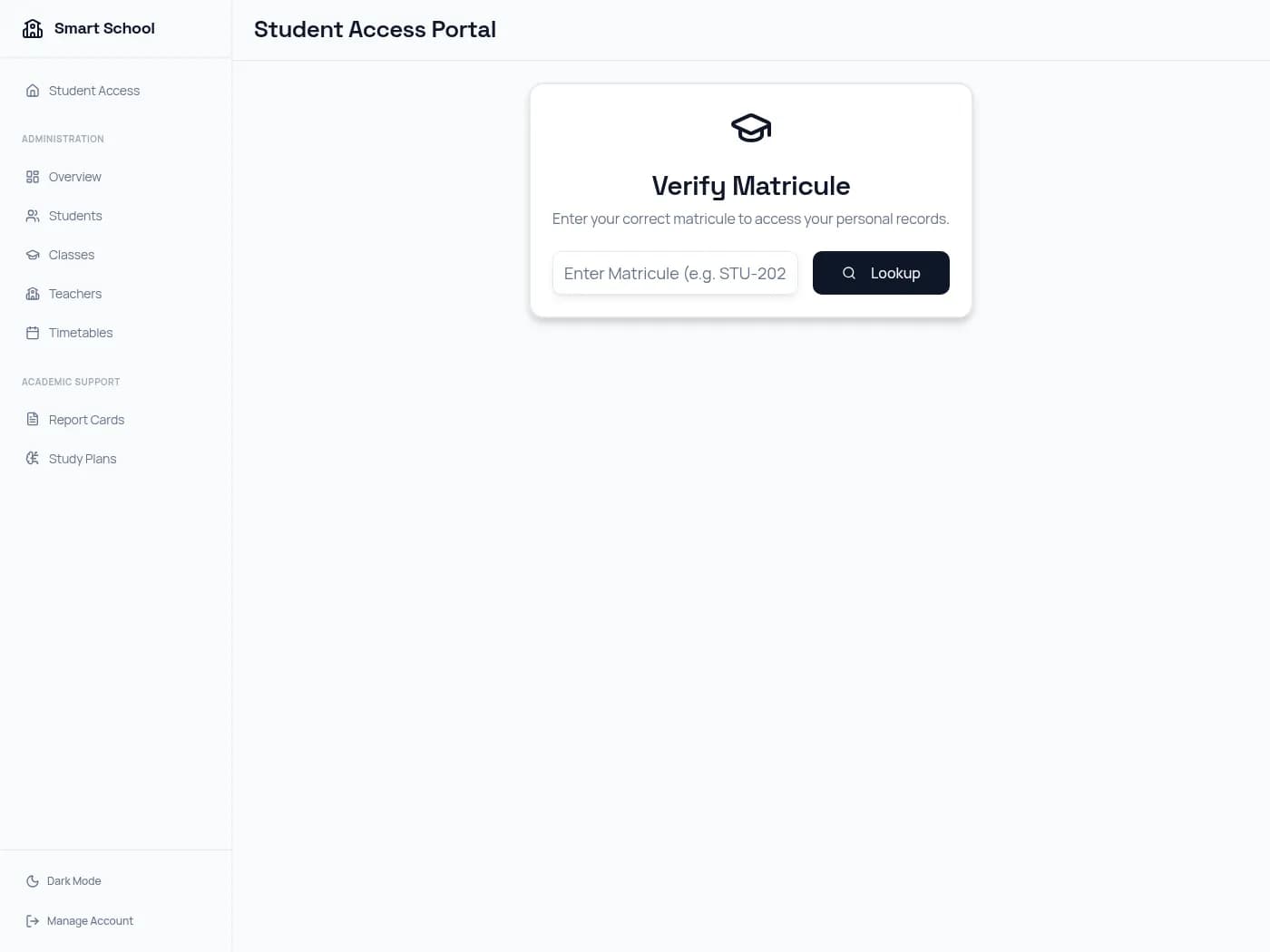 Smart School Portal