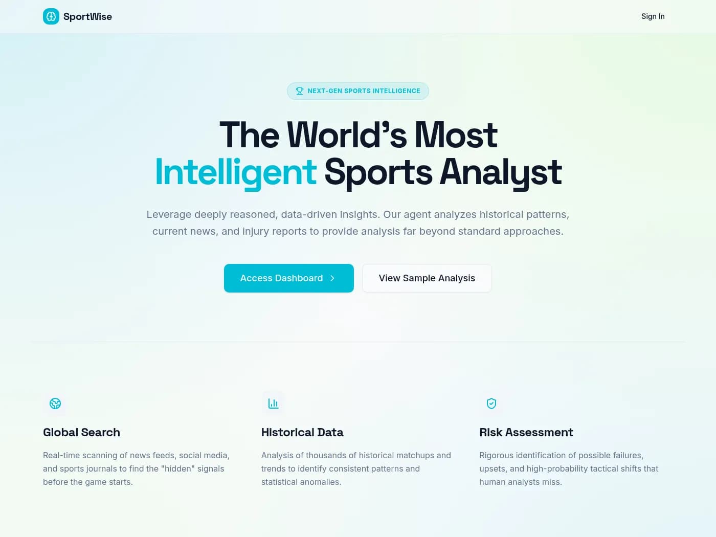 SportWise Analyst