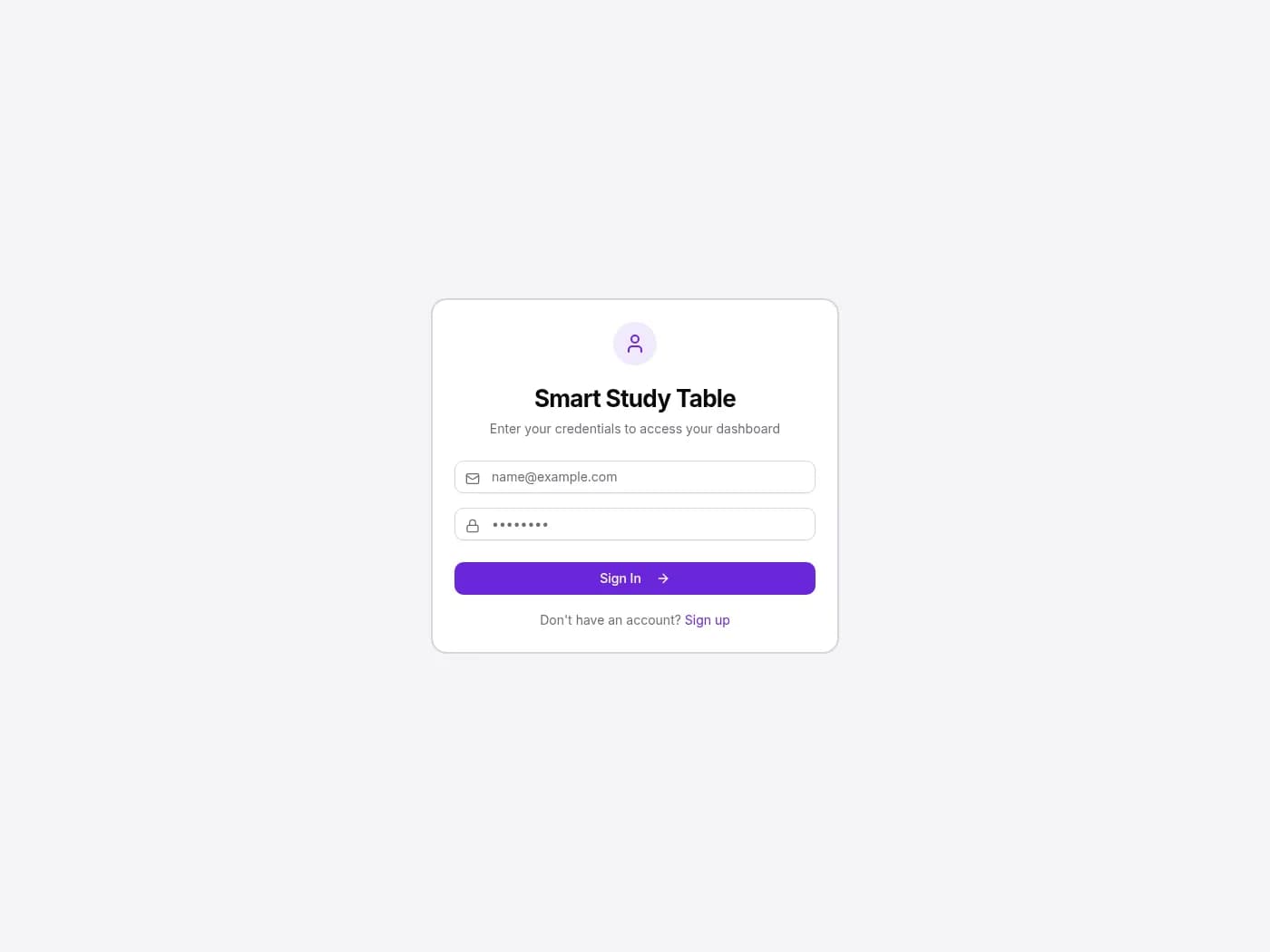 Smart Study Table Web
