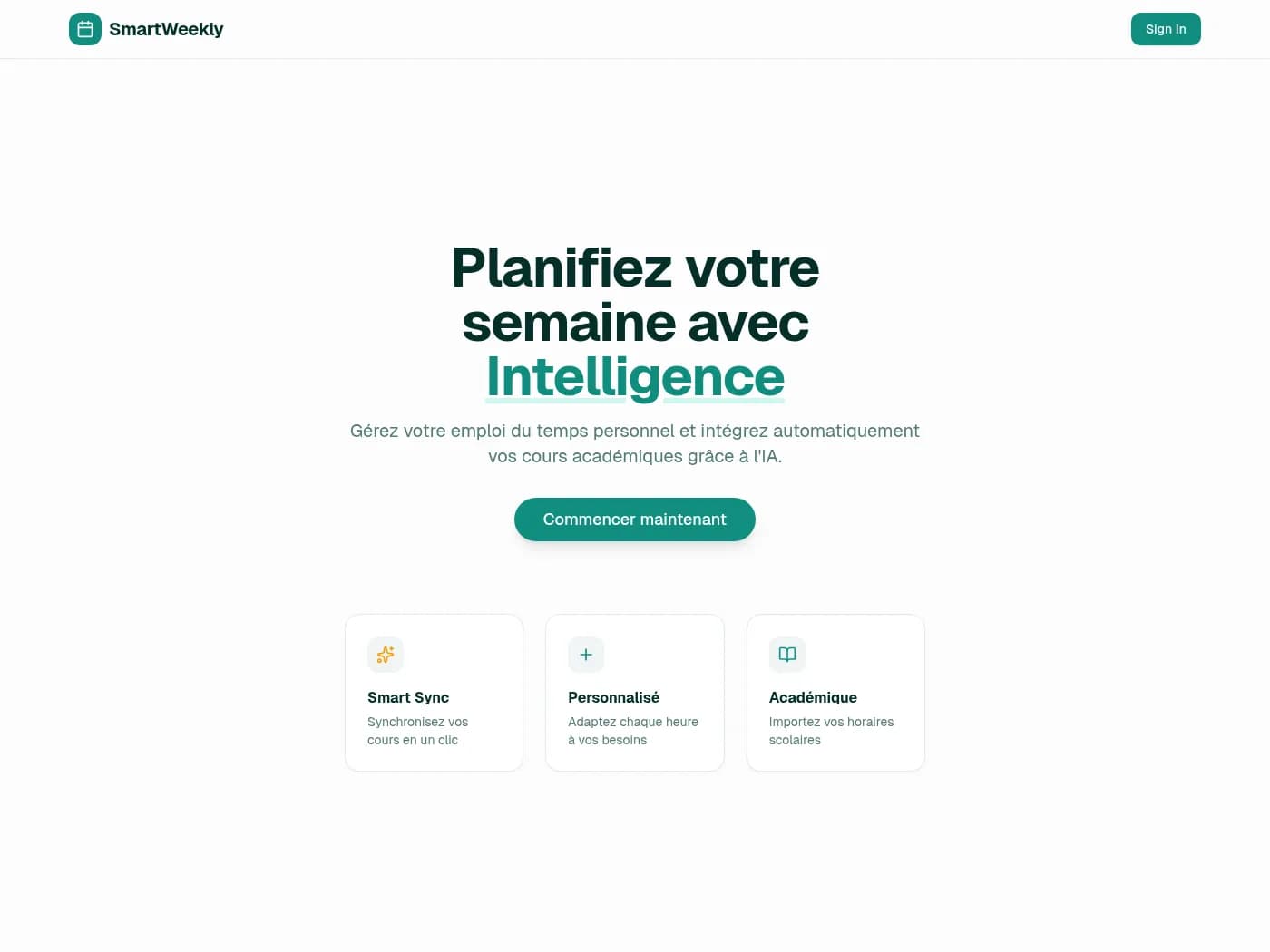 SmartWeekly Planner
