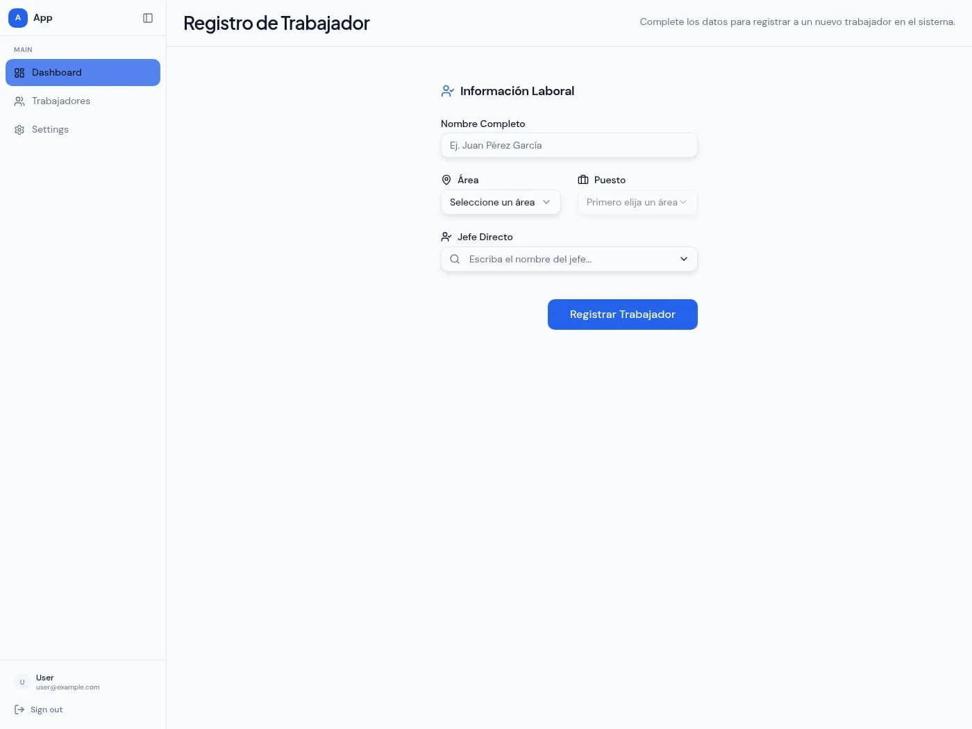 Smart Worker Form UX