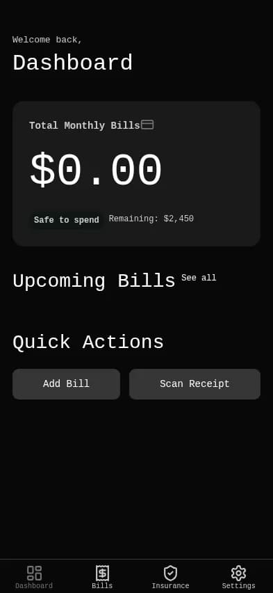 SmartBill Dashboard