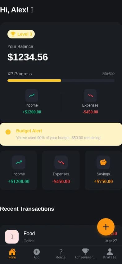 SmartCash Teen Finance App