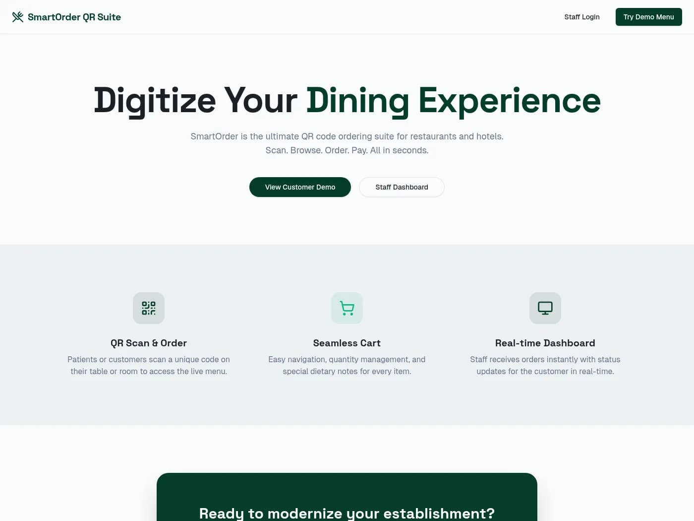 SmartOrder QR Suite