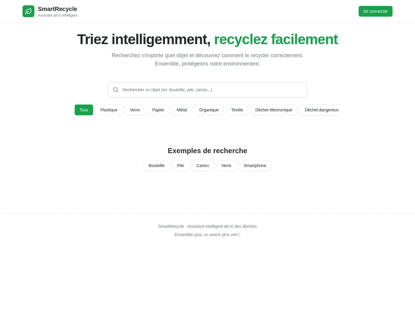 SmartRecycle Web Assistant