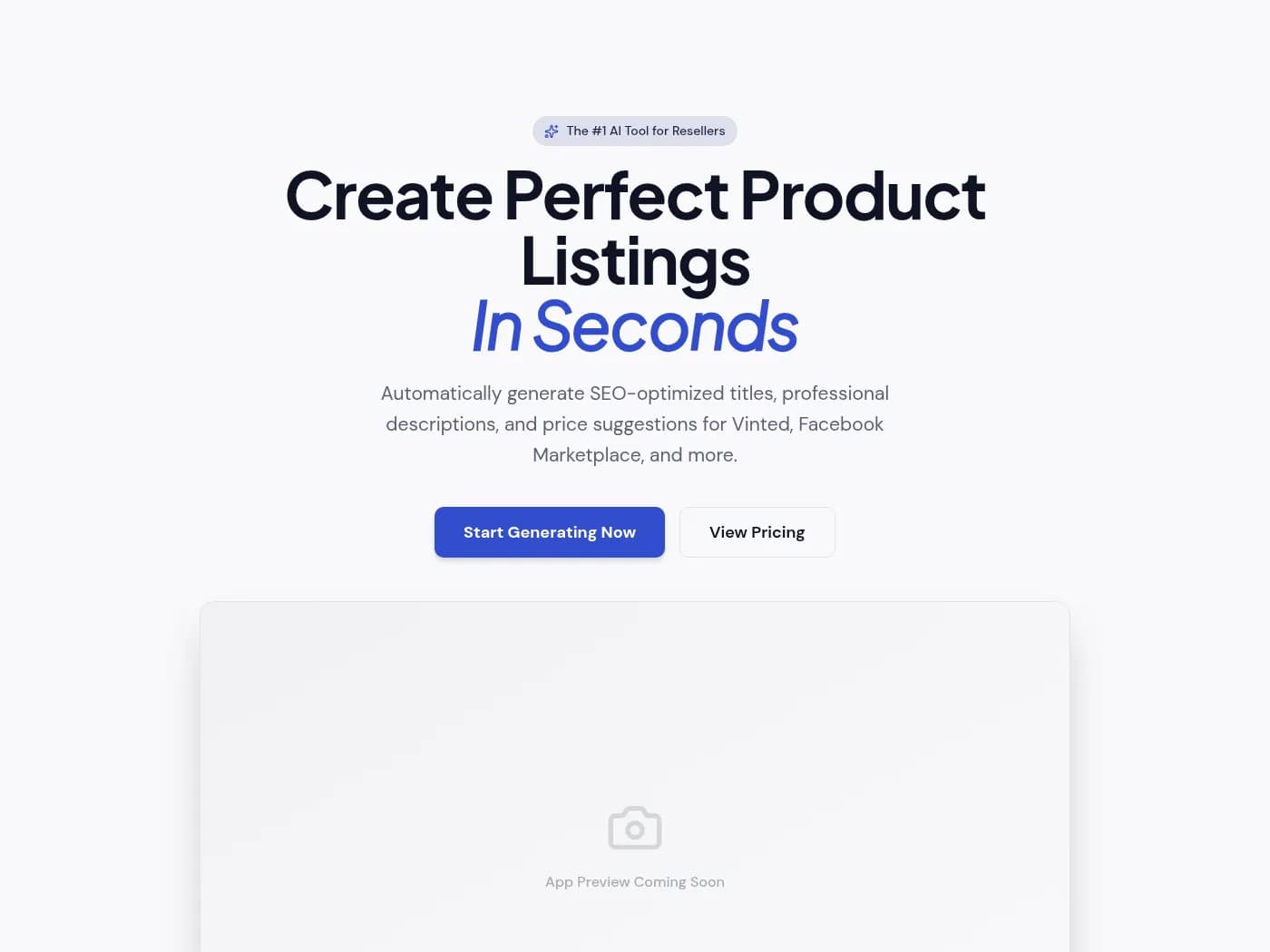 SmartSell AI Listing Tool