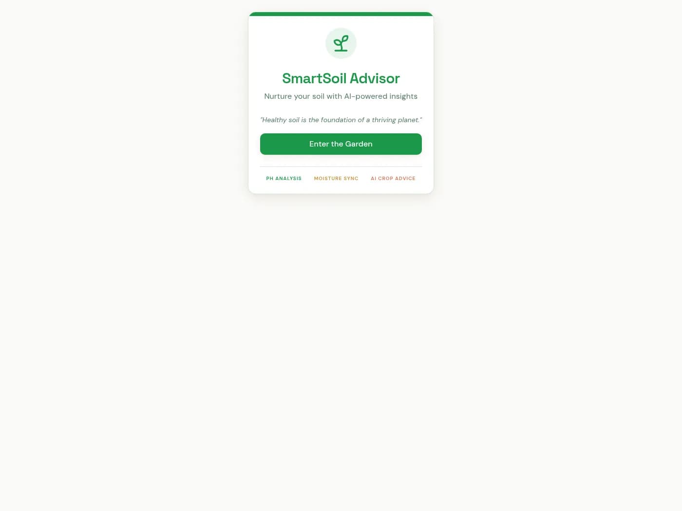 SmartSoil Advisor