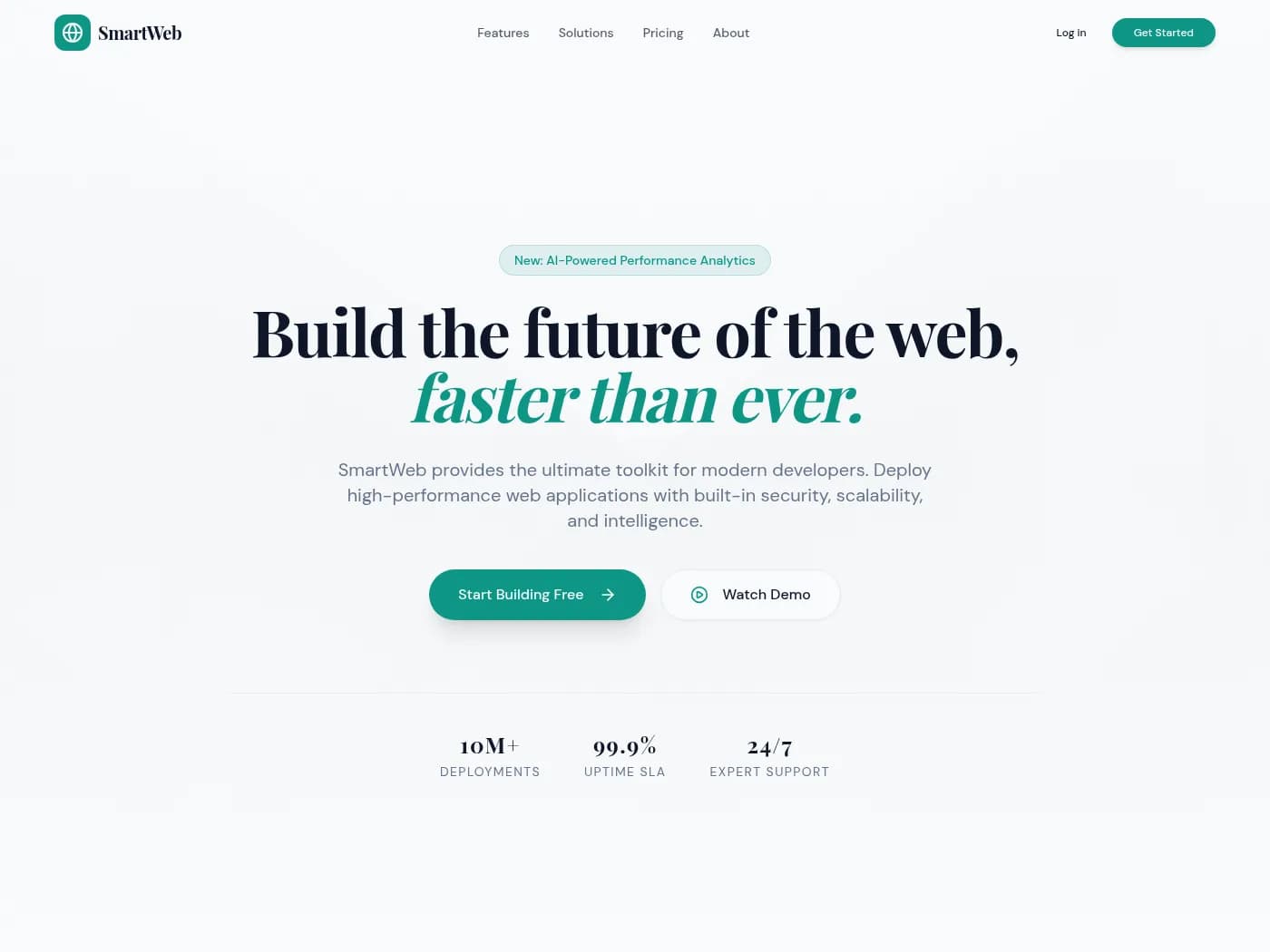 SmartWeb Landing Page