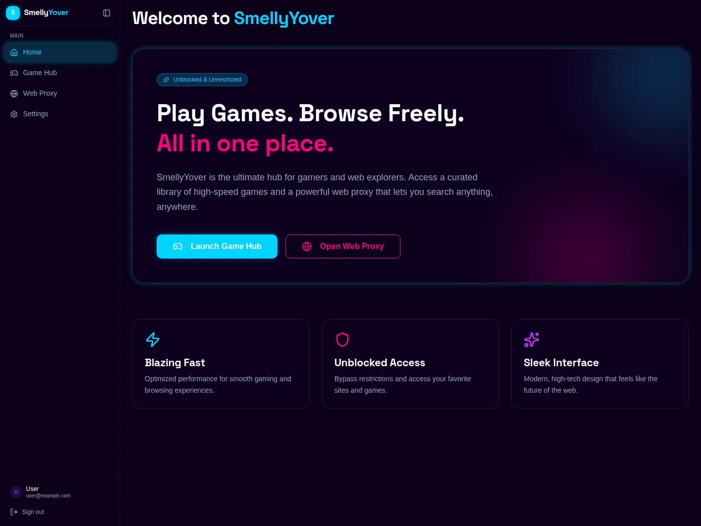 SmellyYover Game Hub