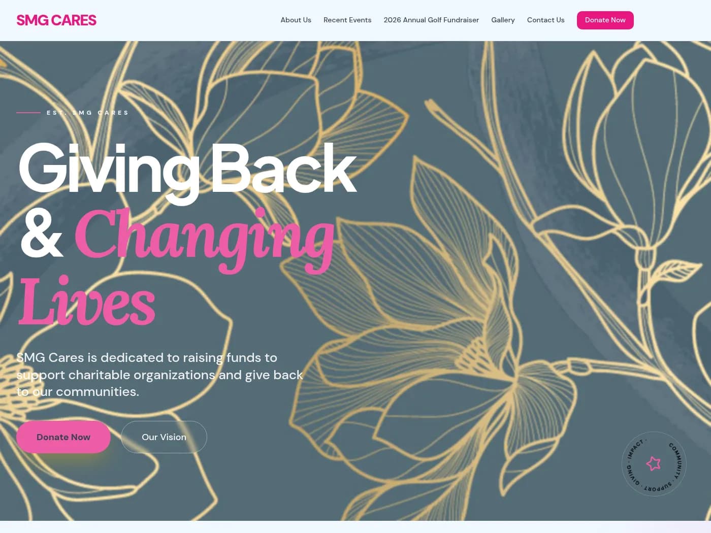 SMG Cares Web Experience