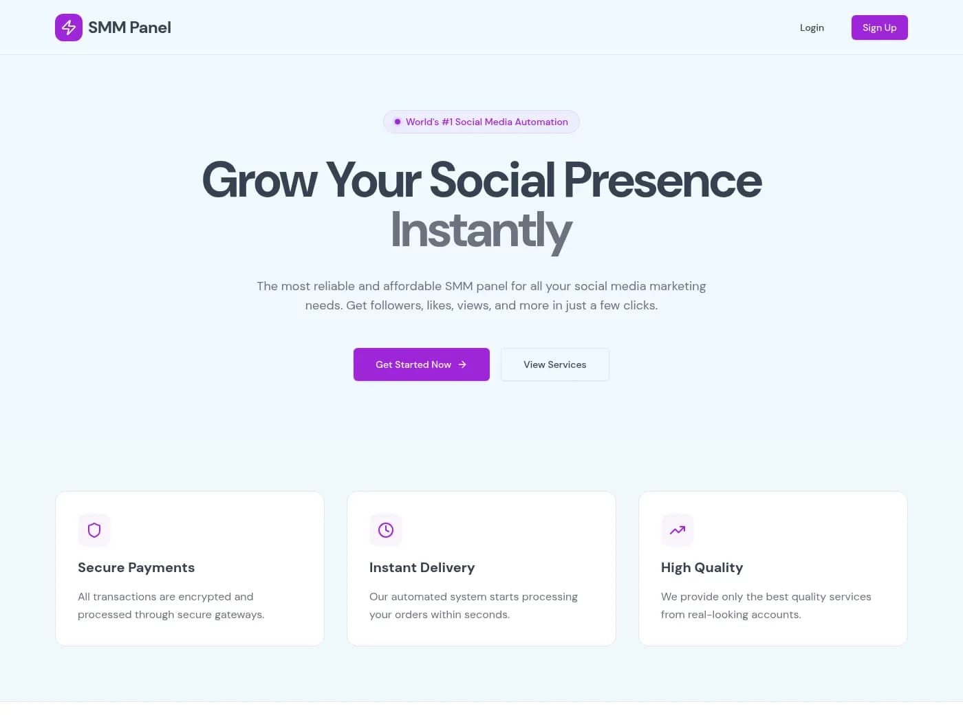SMM Panel Dashboard