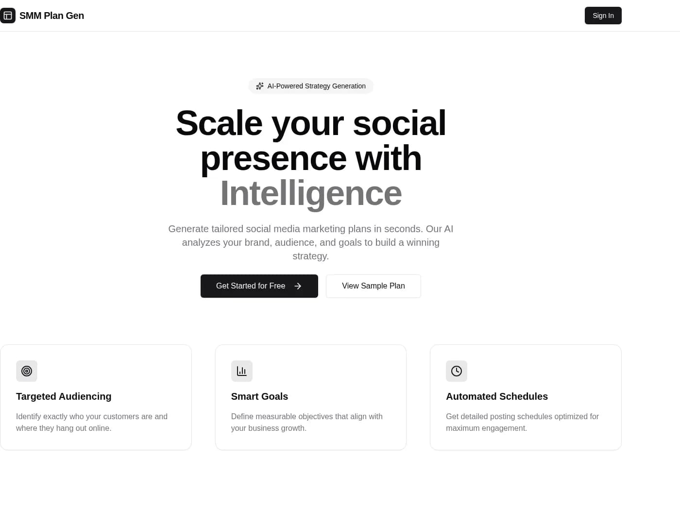 SMM Plan Generator
