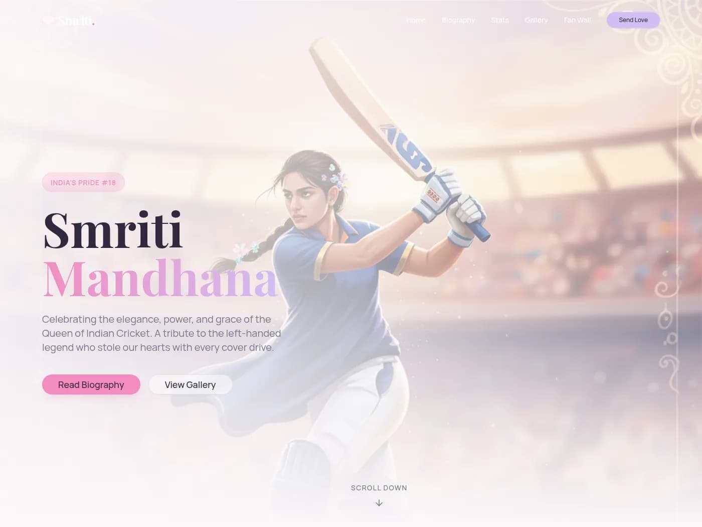 Smriti Mandhana Fan Site