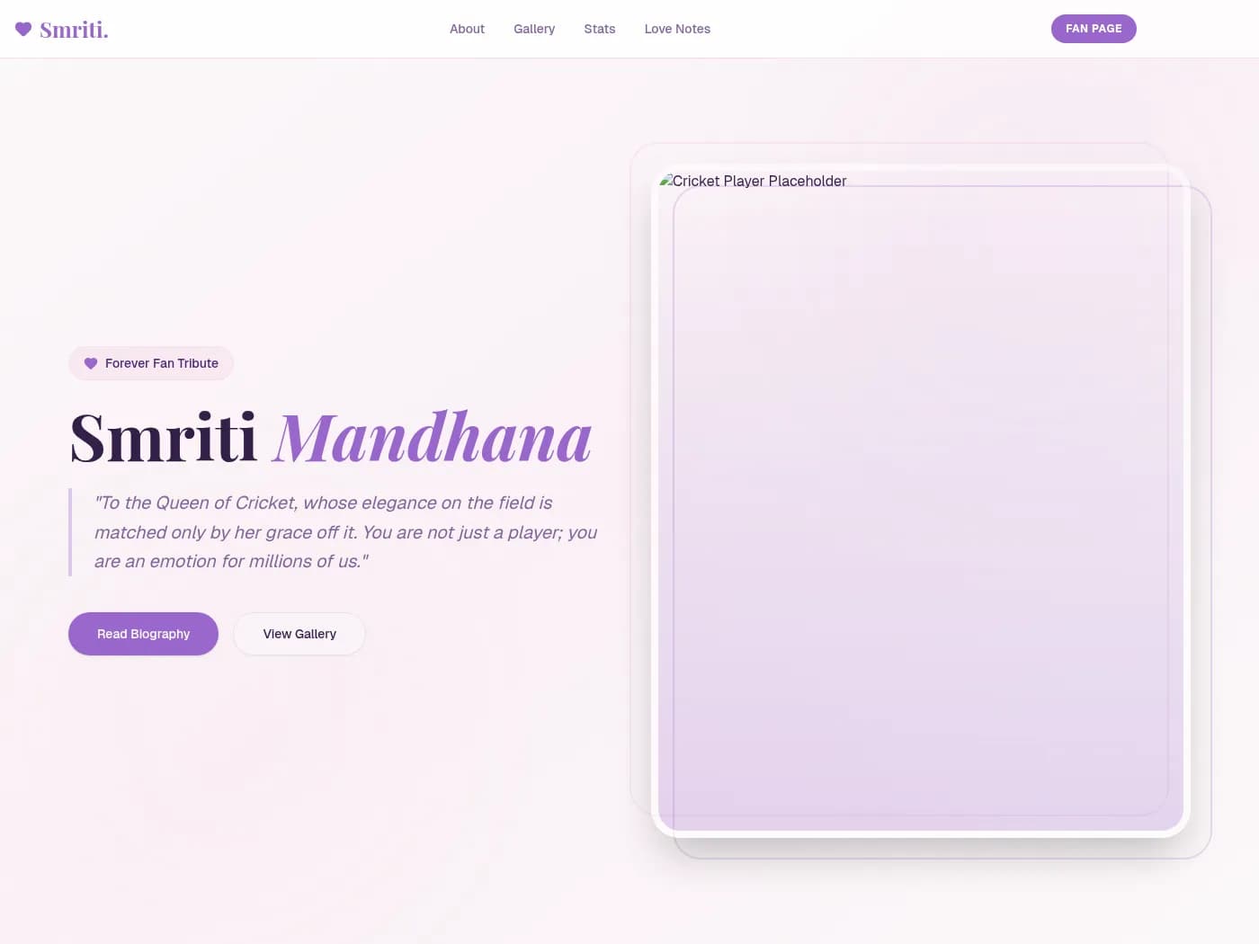 Smriti Mandhana Tribute