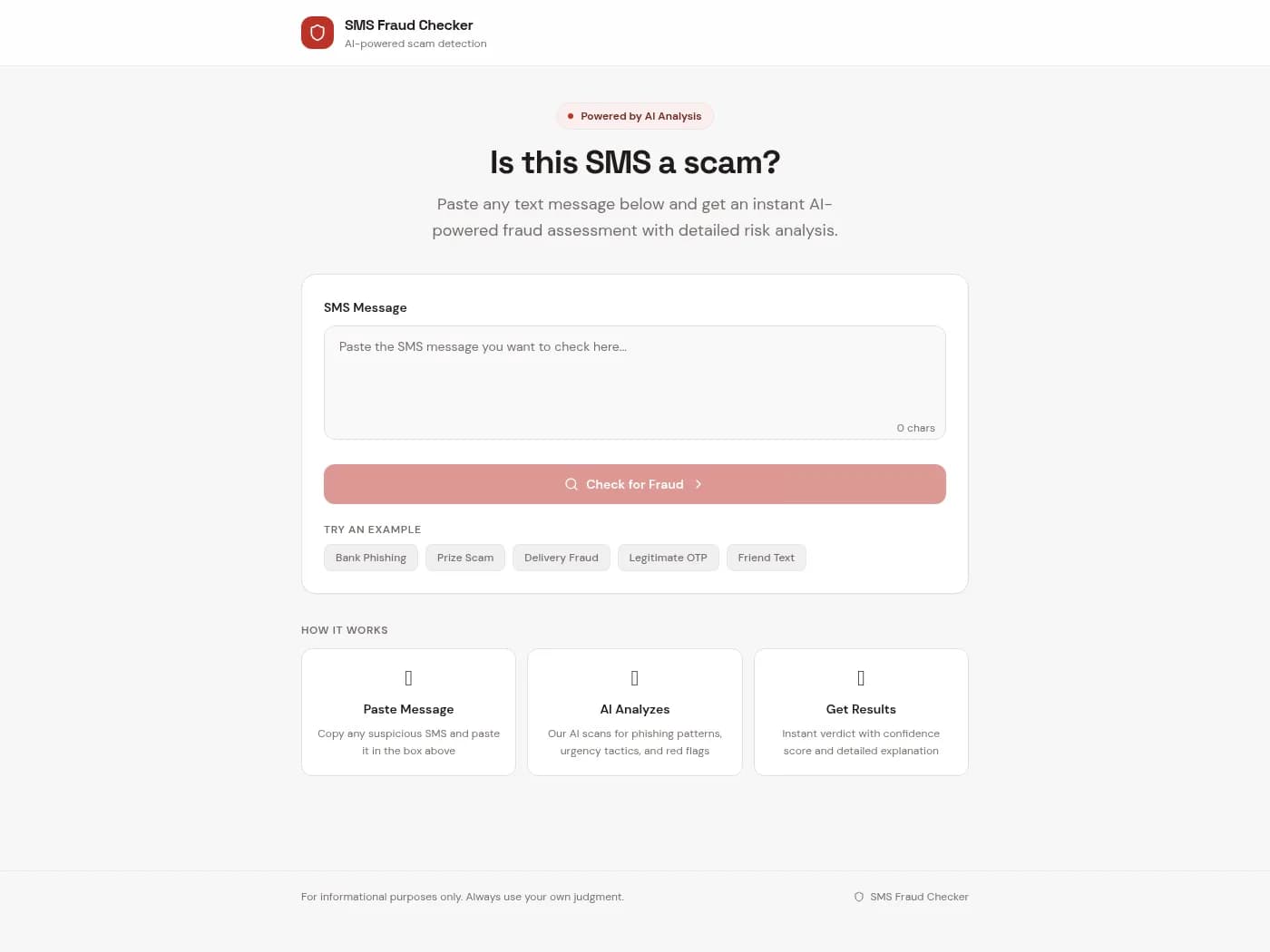 SMS Fraud Checker