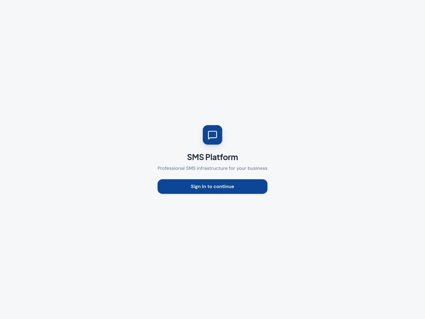 SMS Platform Dashboard