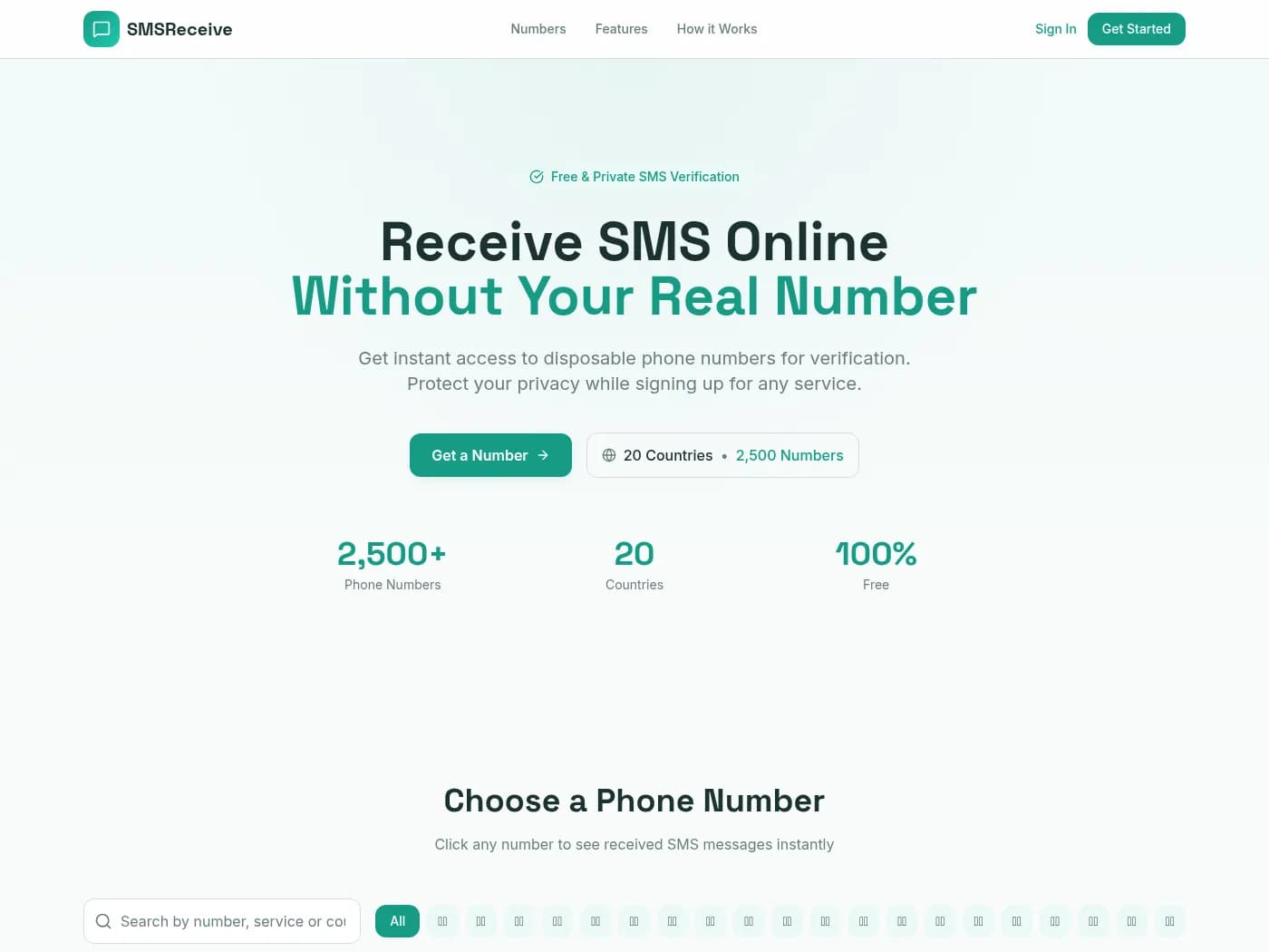 SMS Receiver Web