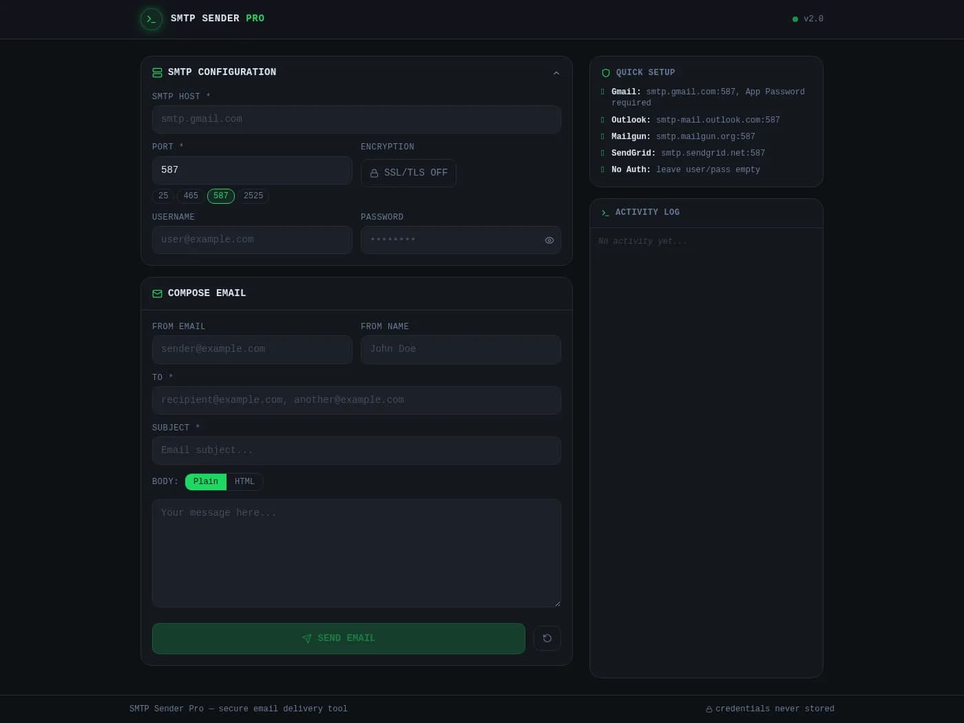 SMTP Sender Pro