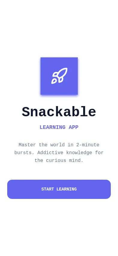 Snackable Learning App