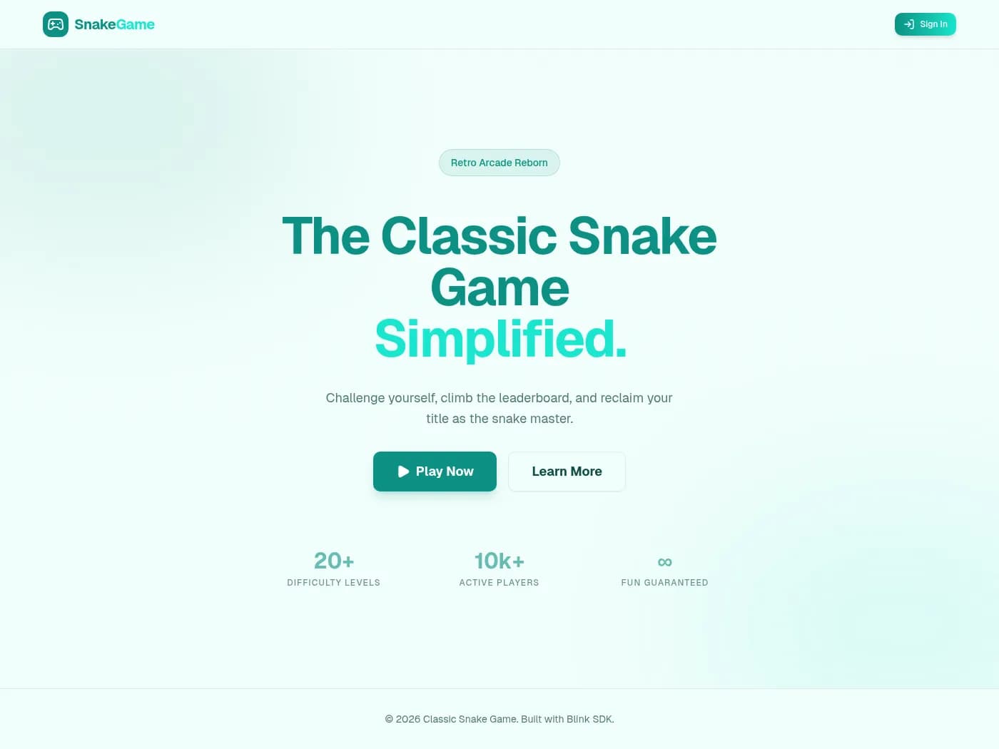 Classic Snake Game