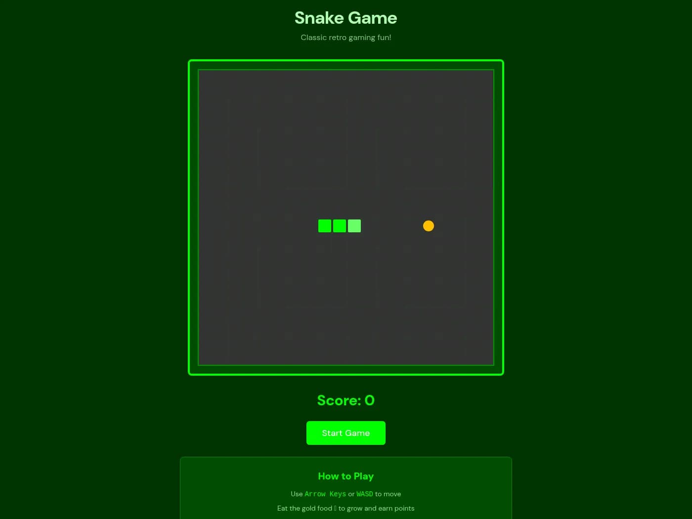 Snake Game Classic
